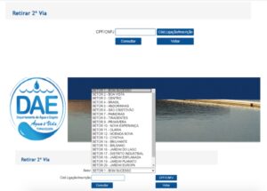Fatura DAE com CPF: 2° Via da Fatura Atrasada